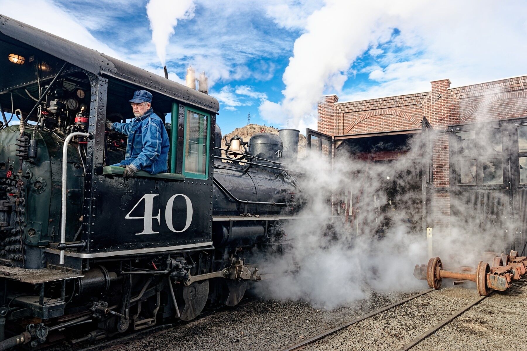 Backing Up | Colorado Railroad Museum | Train Room Photography